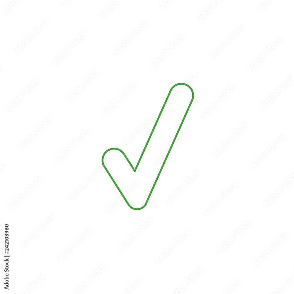 Vector icon concept of check mark. Color outlines. vector de Stock ...