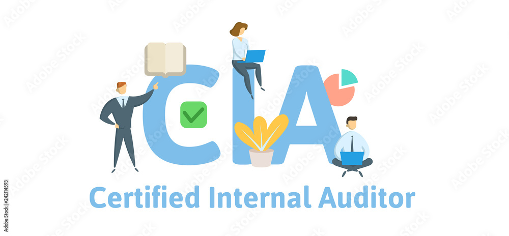 CIA, Certified Internal Auditor. Concept with keywords, letters and ...