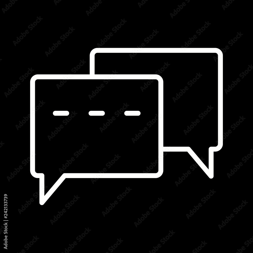 Vector Conversation Icon Stock Vector | Adobe Stock