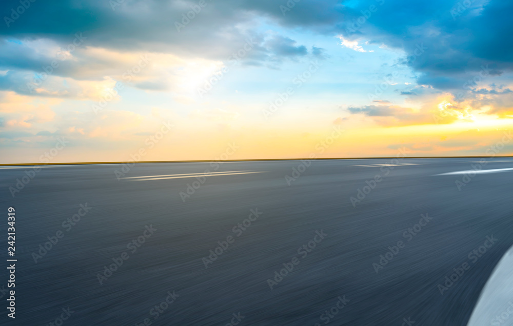 Air highway asphalt road and beautiful sky scenery Stock Photo | Adobe ...