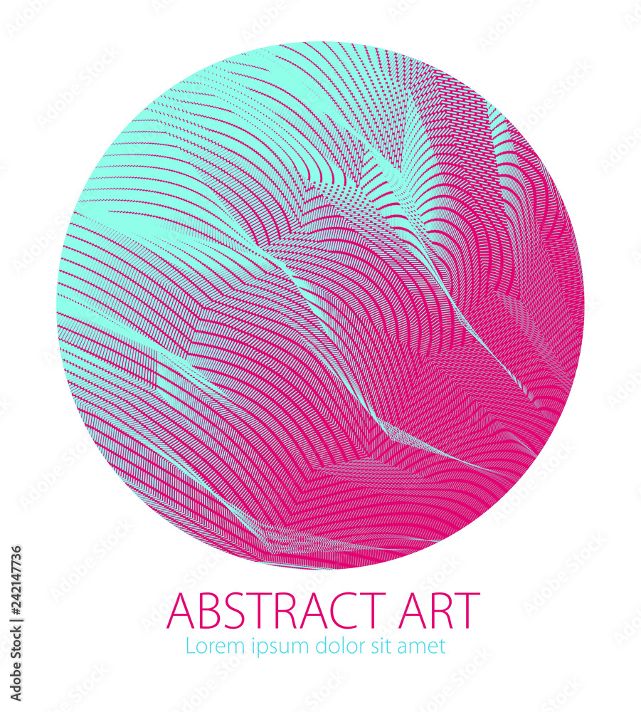 Abstract Art Circle With S