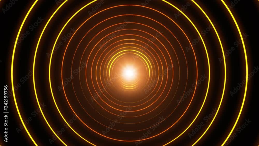 Abstract Light Circles Seamless Looping/ 4k animation of an abstract ...