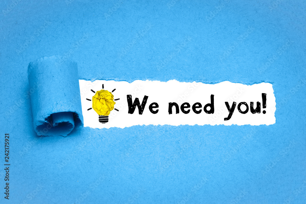 We need you! Stock Photo | Adobe Stock
