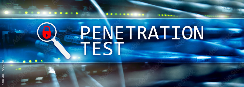 Penetration test. Cybersecurity and data protection. Hacker attack ...