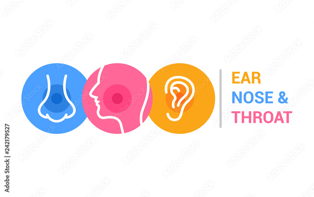 ENT doctor logo template. Ear nose throat doctor clinic. Mouth health ...