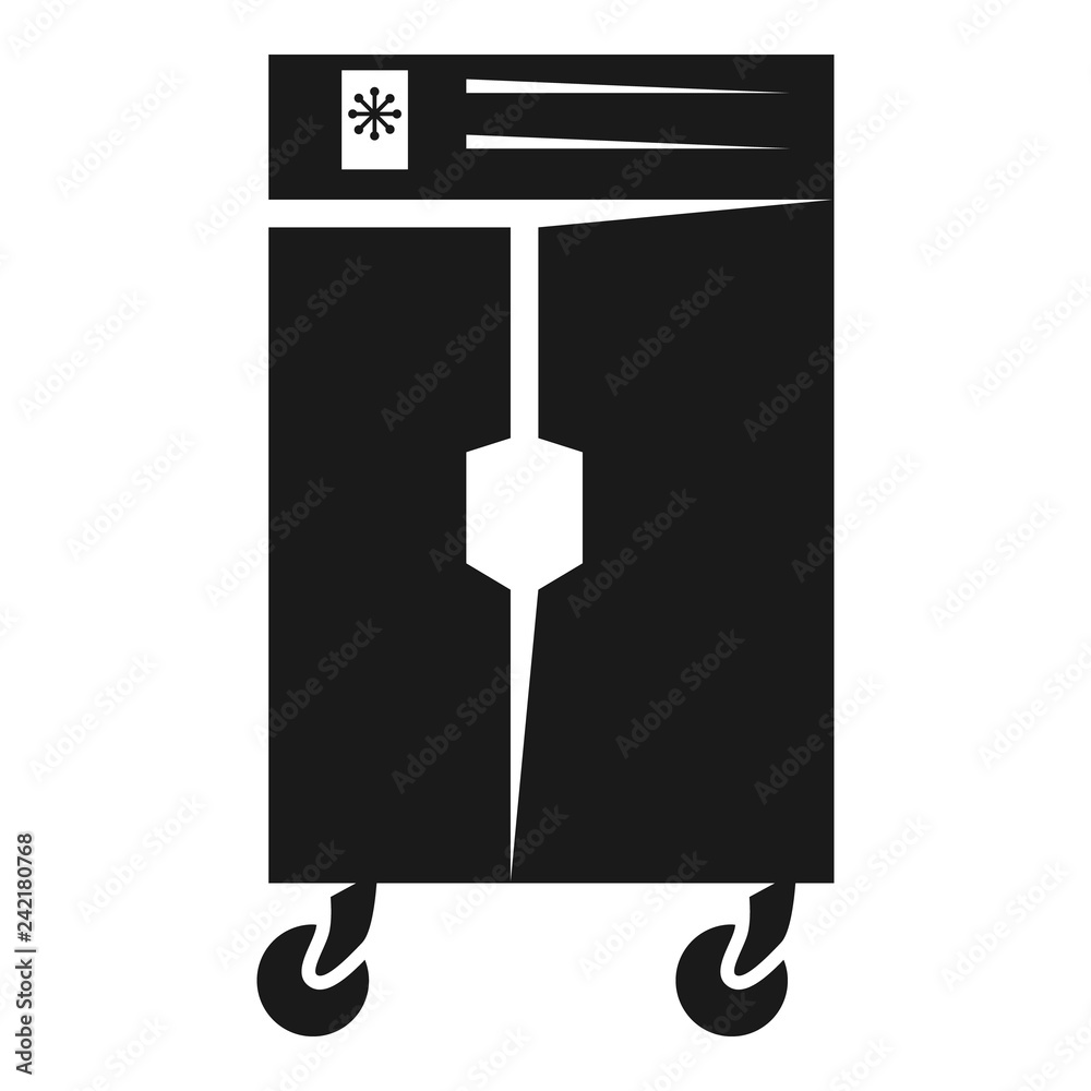 Two door fridge icon. Simple illustration of two door fridge vector ...