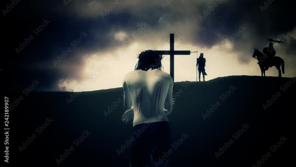 Jesus Walking to the Cross Stock Video | Adobe Stock