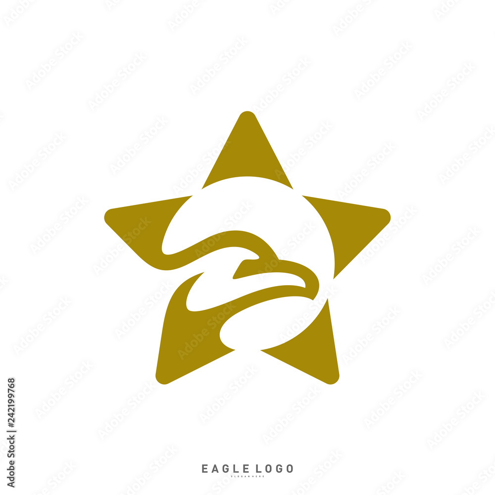 Star Eagle logo Vector Template. Eagle logo with stars icon Stock ...