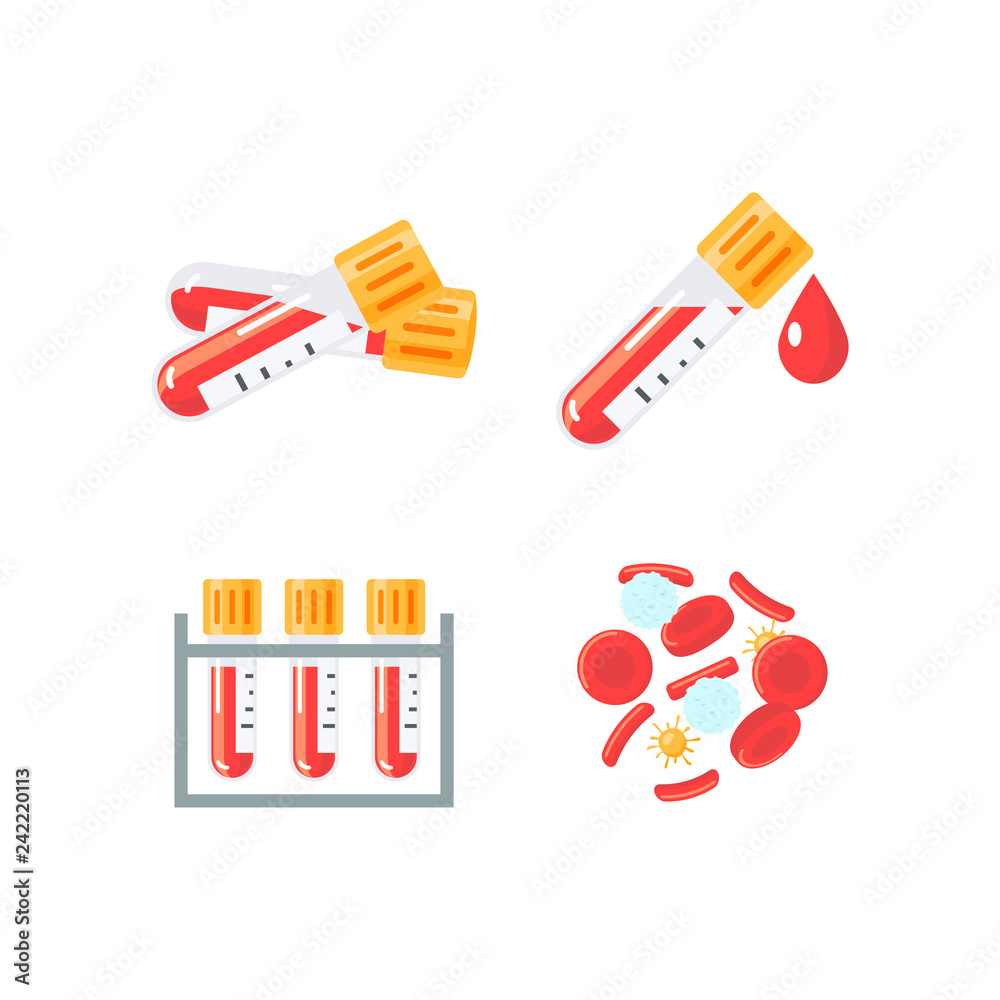 Vector medical icons for blood test infographic Stock Vector | Adobe Stock
