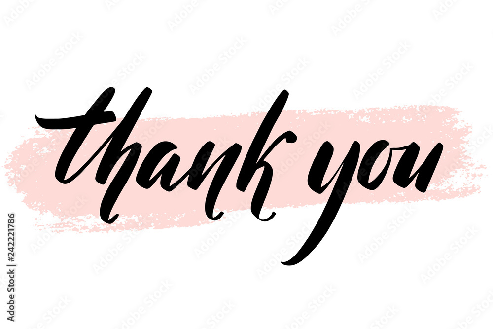Thank You Hand Drawn Creative Calligraphy And Brush Pen Lettering