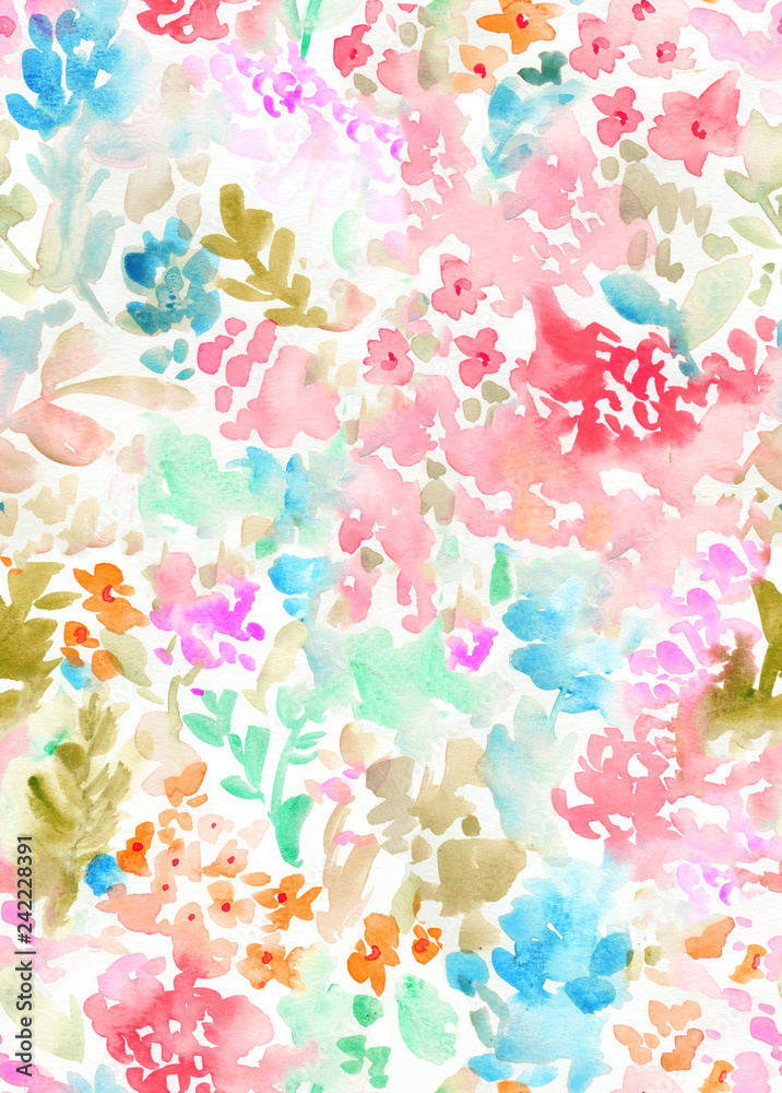 Abstract Watercolor Pattern. Colorful Painted Abstract Background Stock ...