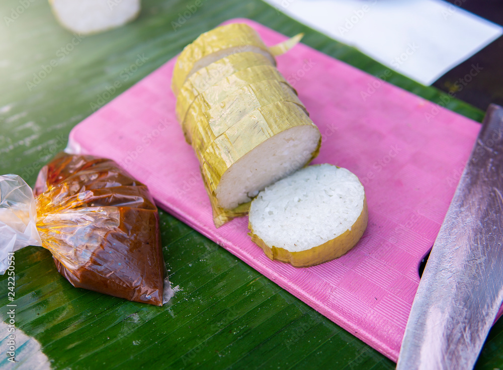 Lemang is famous traditional food in Malaysia and Indonesia made of ...