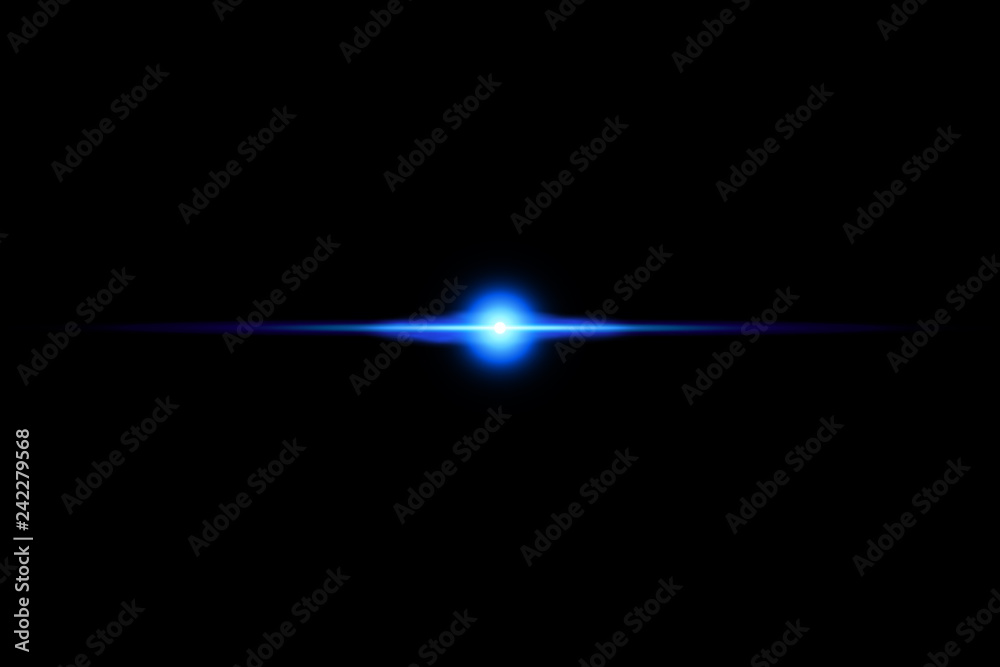 Shape, Single Line, Light Beam, Spotlight, Star. Blue neon lines with ...