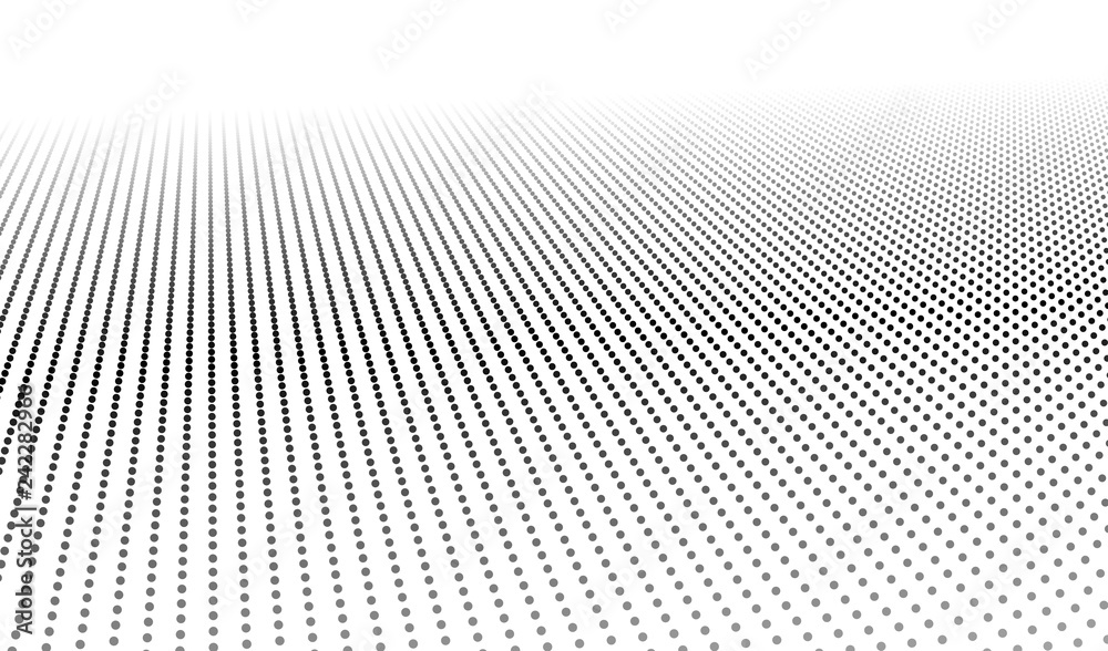 Wave 3d. Wave of particles. Futuristic point wave. Design for poster ...