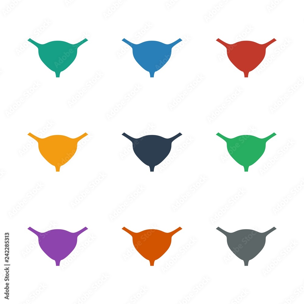 bladder icon white background Stock Vector | Adobe Stock