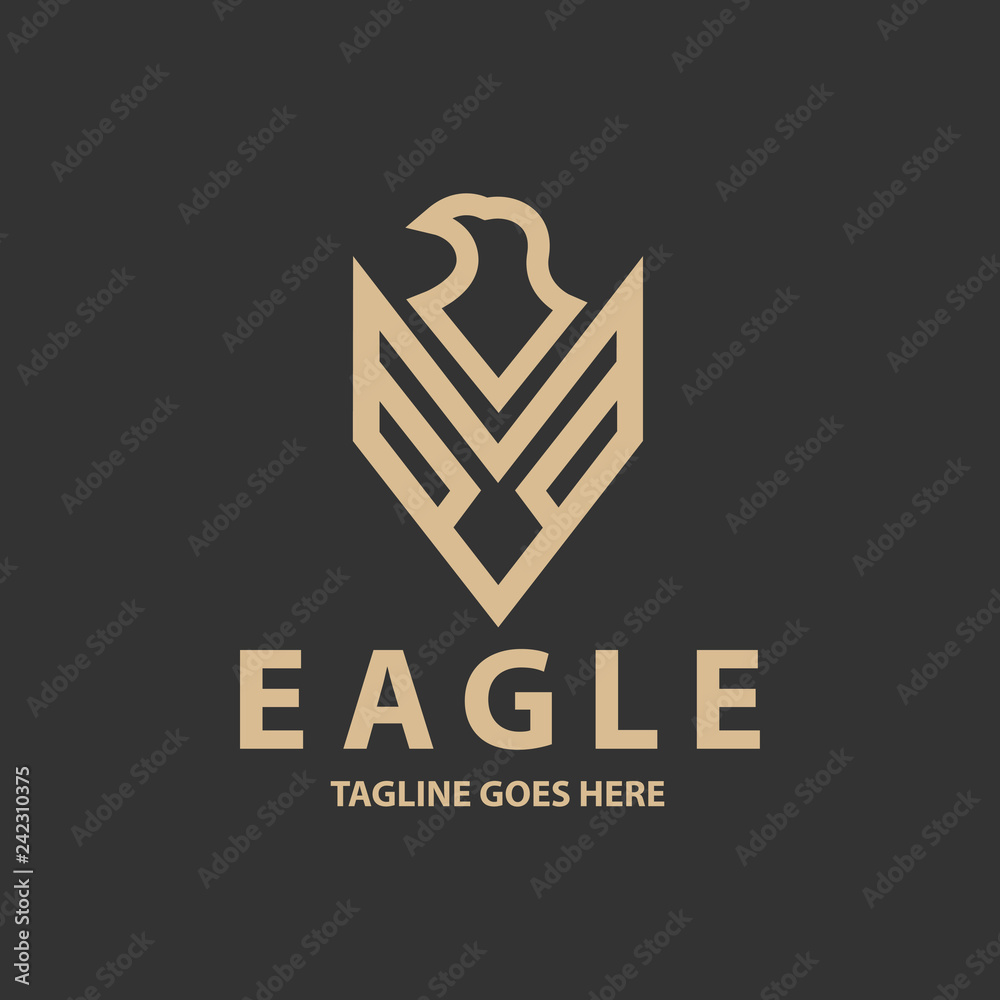 Eagle logo design template. Vector illustration Stock Vector | Adobe Stock
