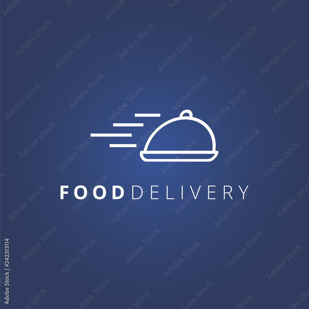 Food delivery vector logo. Food service, restaurant and fast food. Logo ...