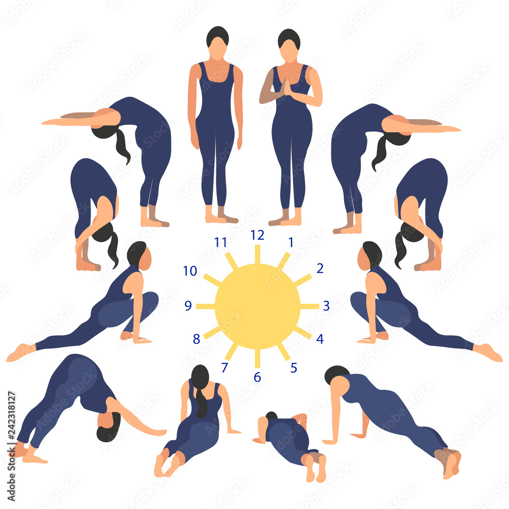 Salutation to the sun is a form of worship in Hinduism. Exercise or ...