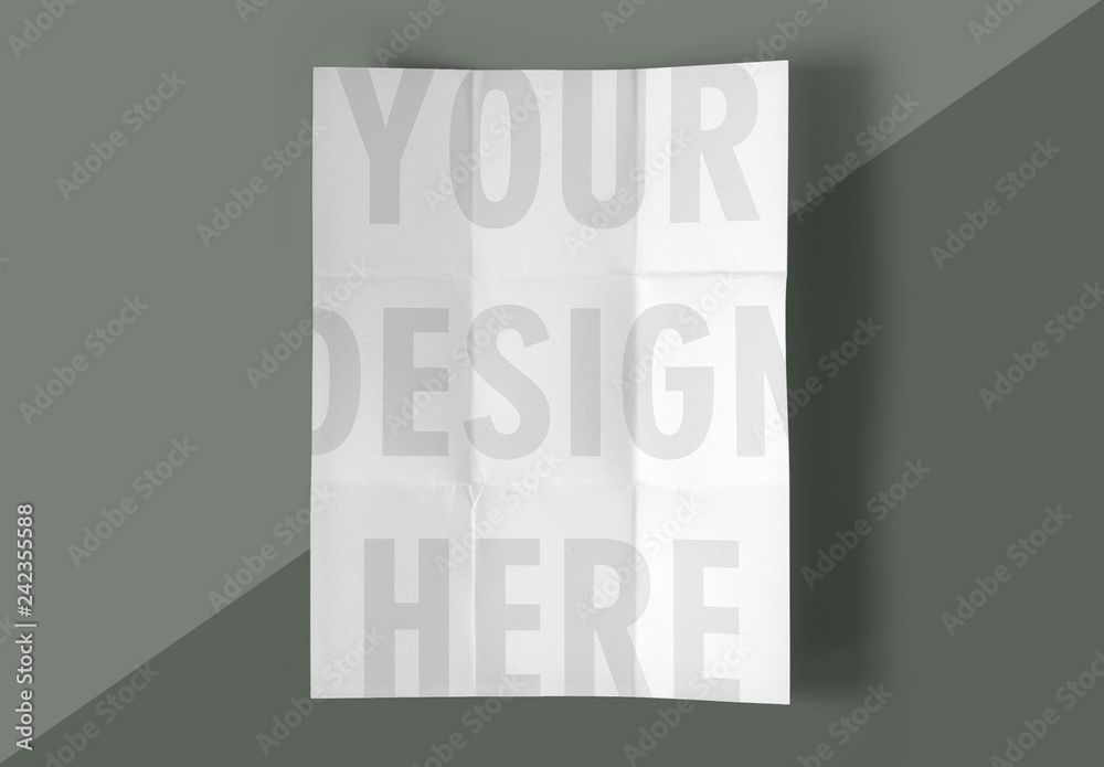 Folded Paper Mockup Stock Template | Adobe Stock