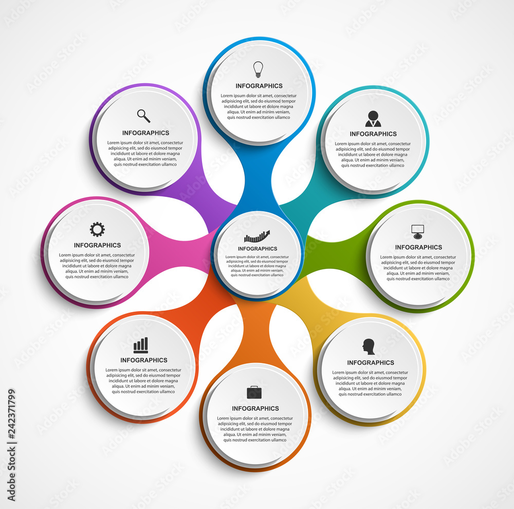Infographic design organization chart template for business ...