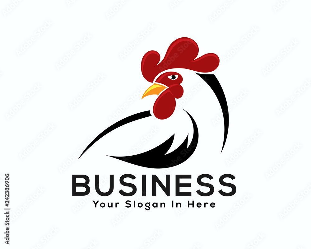 Chicken template logo design inspiration Stock Vector | Adobe Stock