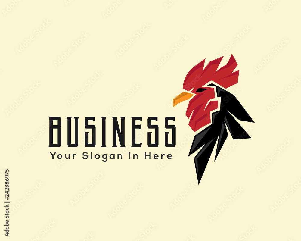 Artistic traditional farm rooster template logo design inspiration ...