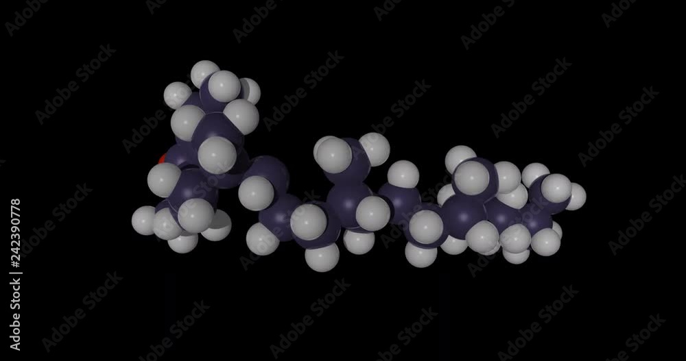 3d chemical structure of alpha tocopherol molecule, Vitamin E, rendered ...