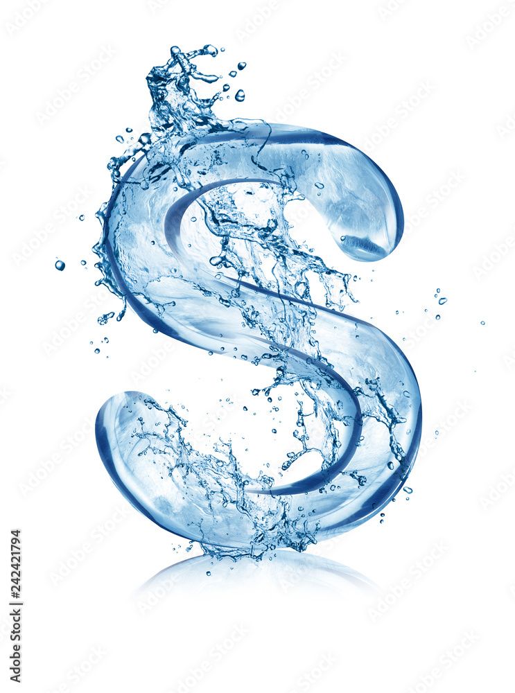 water splashing fonts a to z and 1 to 10 Stock Illustration | Adobe Stock