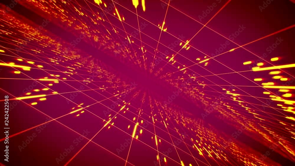 Mysterious 3d rendering of time portal from two moving surfaces covered ...