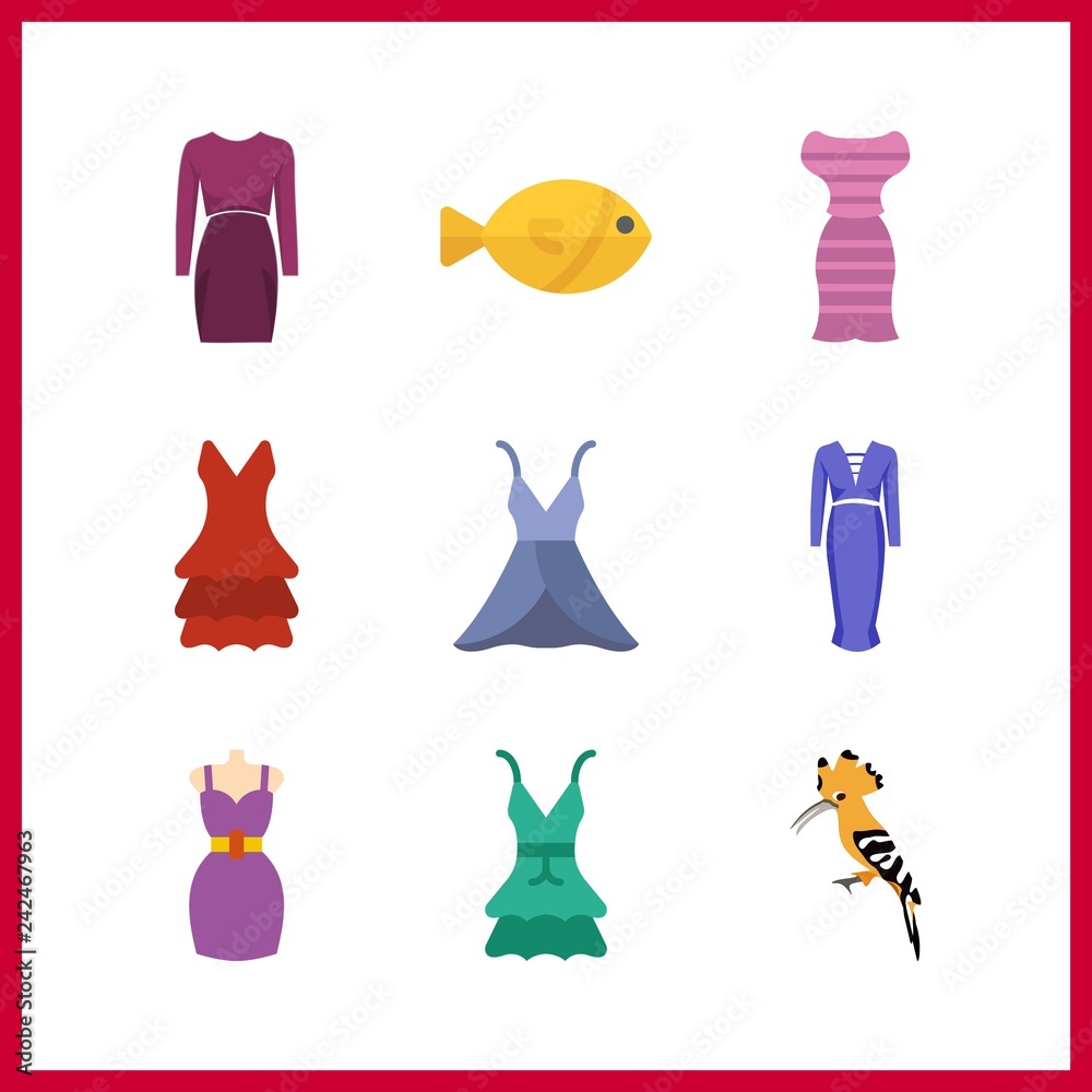 9 tail icon. Vector illustration tail set. fish and animal icons for ...