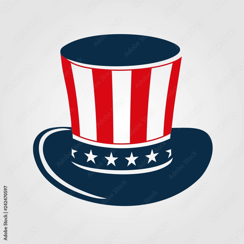 Uncle Sam Top Hat Vector