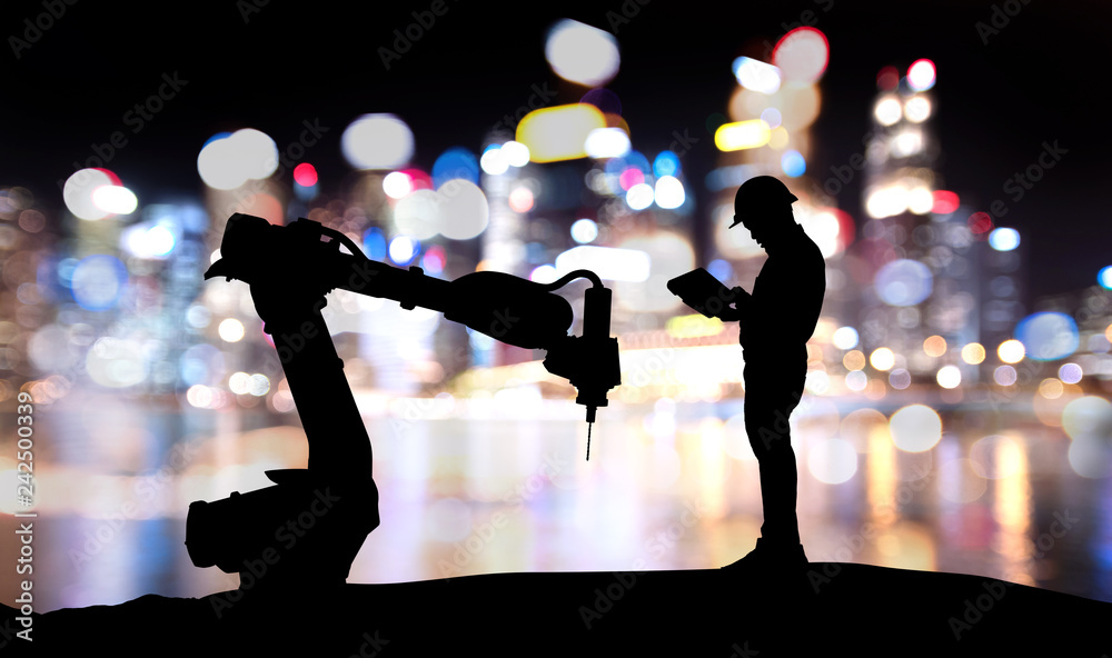 Robot assistant technology , industry 4.0 , artificial intelligence ...