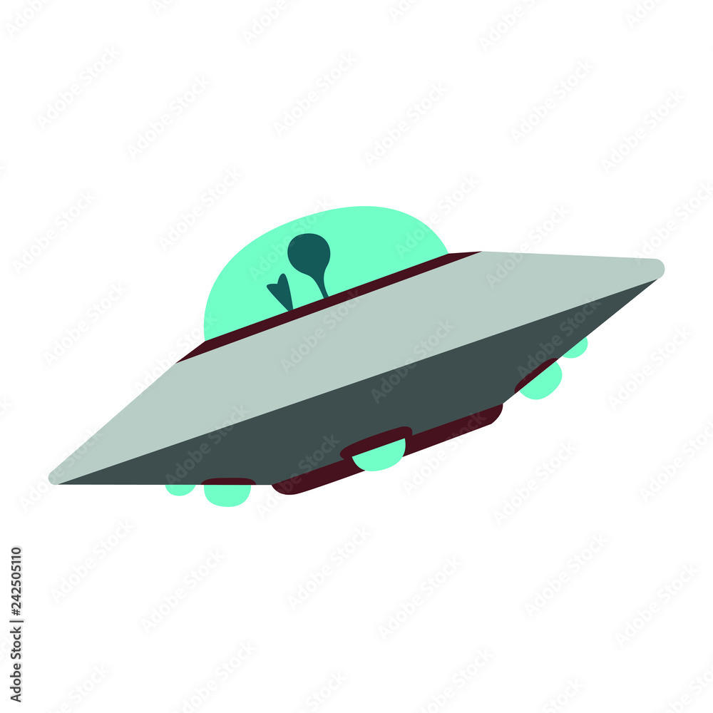 Flying ufo emoji vector Stock Vector | Adobe Stock
