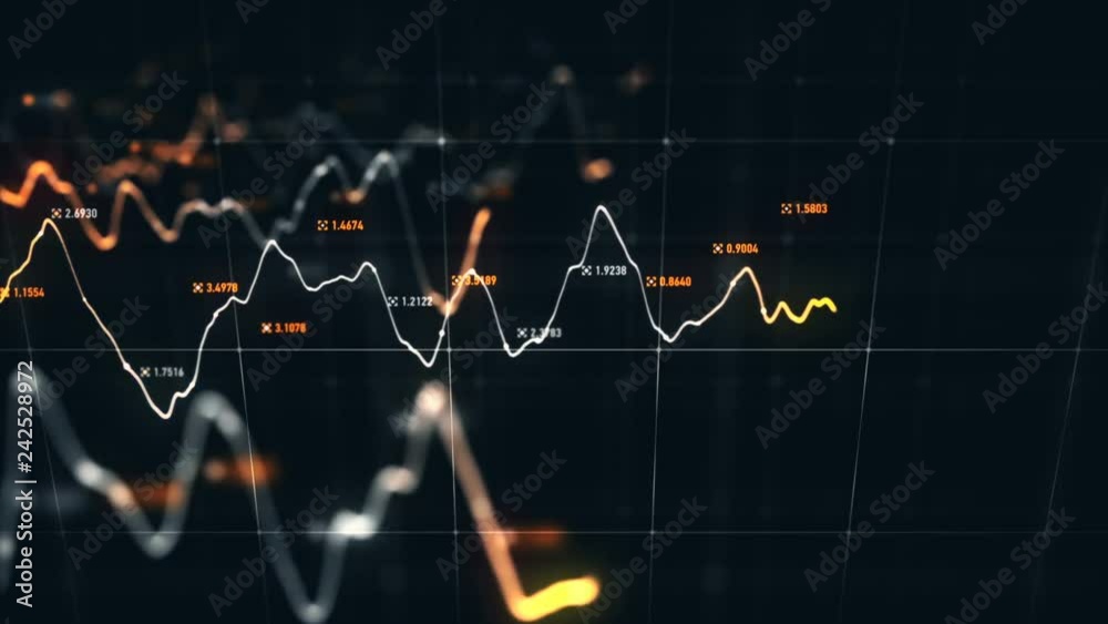 Video „Animation growth of abstract charts with changing values of ...