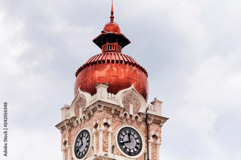 Copper Domed Clock Tower Merdeka Square Kuala Lumpur Stock Photo ...