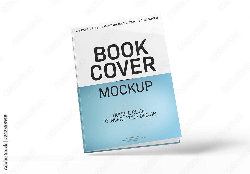 Floating Book Cover Mockup Stock Template | Adobe Stock