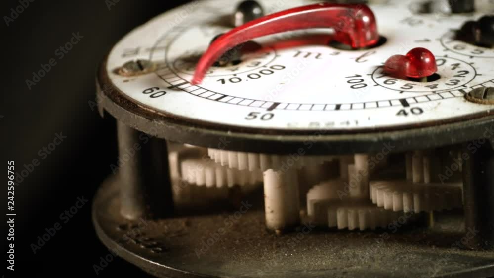 Vintage Gas Meter from 70s of 20th Century. The Mechanism with Gear ...