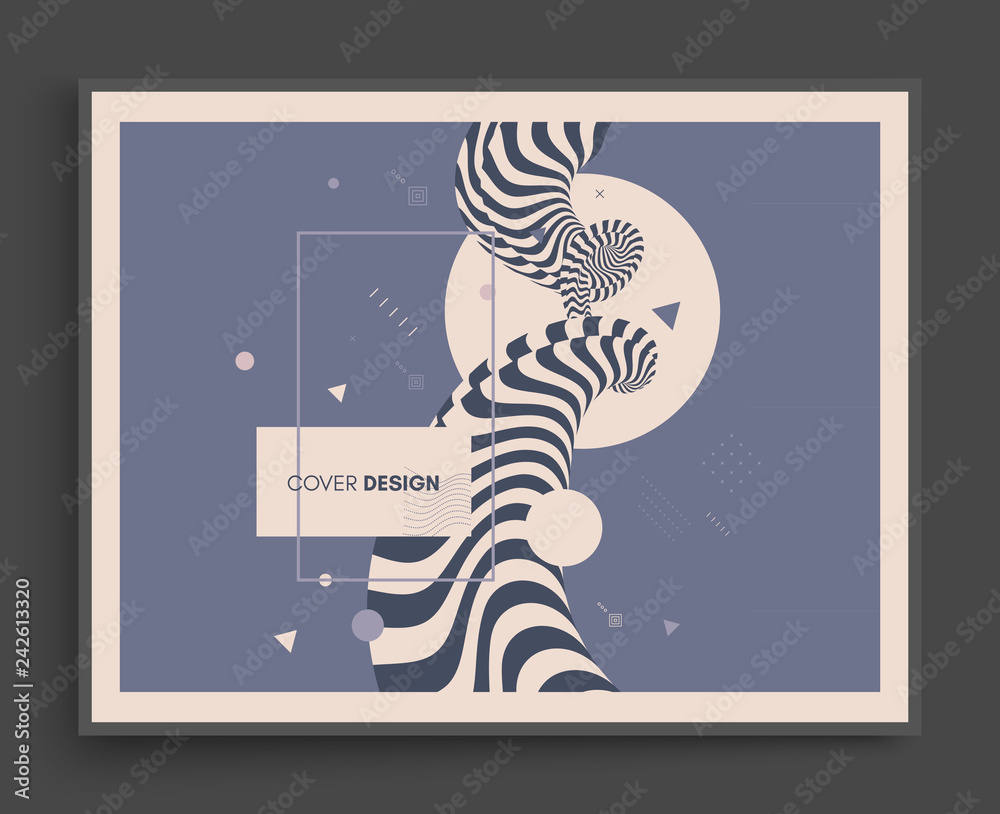 3d cover design template. Asian vector illustration. Pattern can be ...