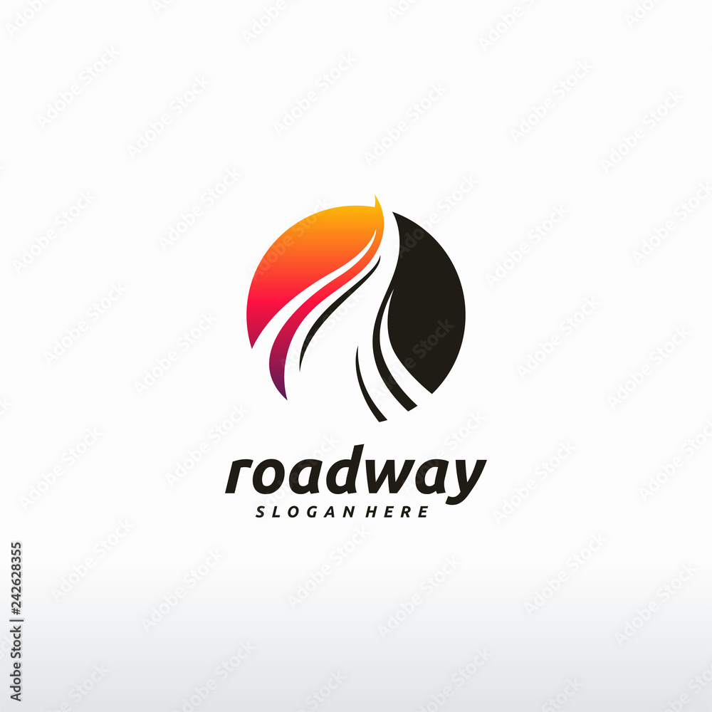 Road Logo designs template, Iconic Roadway logo concept symbol Stock ...