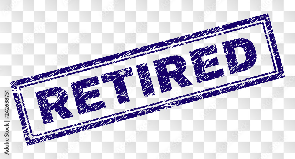 RETIRED stamp seal print with corroded style and double framed ...