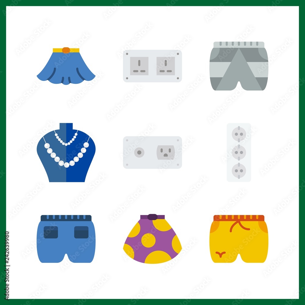 9 smile icon. Vector illustration smile set. socket and short icons for ...