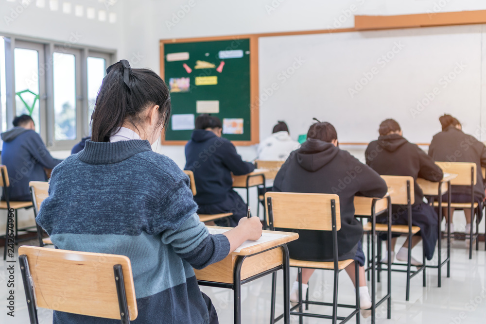 High School Students Taking Test