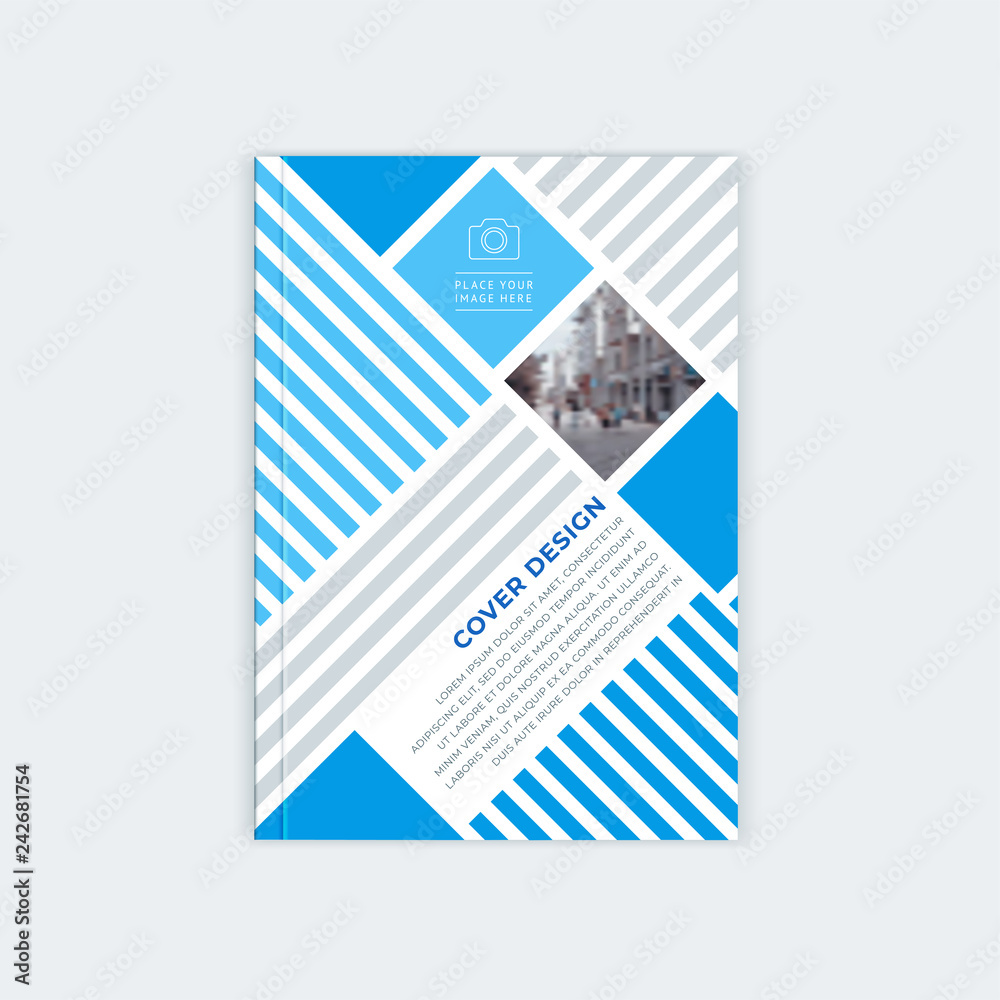 Minimalistic brochure template design. Flyer, booklet, annual report ...