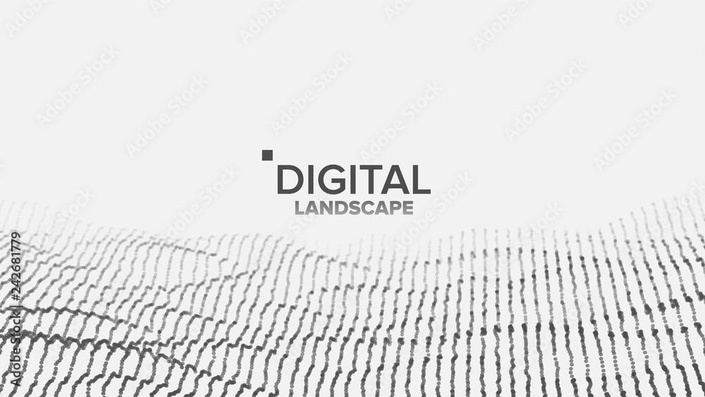 Data Landscape Vector. Energy Space. Topography Code. Array Design ...