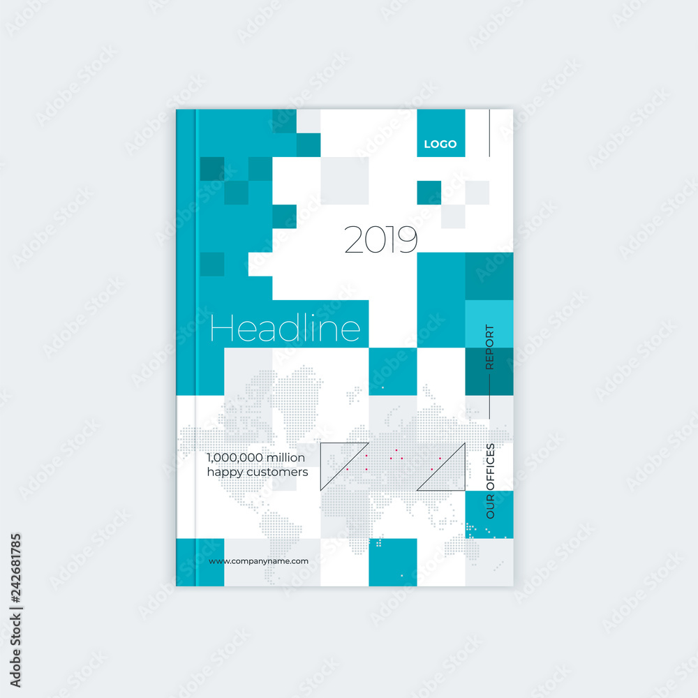 Minimalistic brochure template design. Flyer, booklet, annual report ...