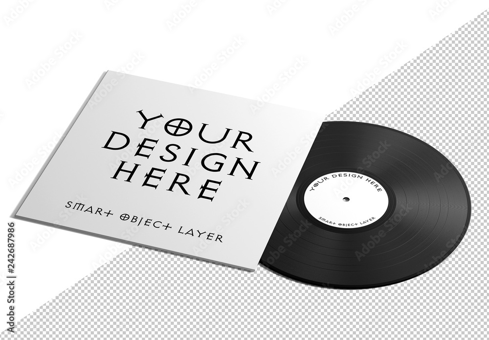 Vinyl Record Mockup Stock Template | Adobe Stock
