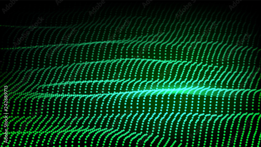 Landscape Vector. Cyber Concept. Futuristic Graphic. Relief Structure ...