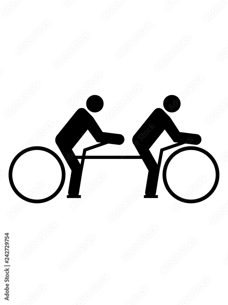 tandem 2 freunde spaß fahrradweg fahrrad fahrer fahren biker sport tour ...