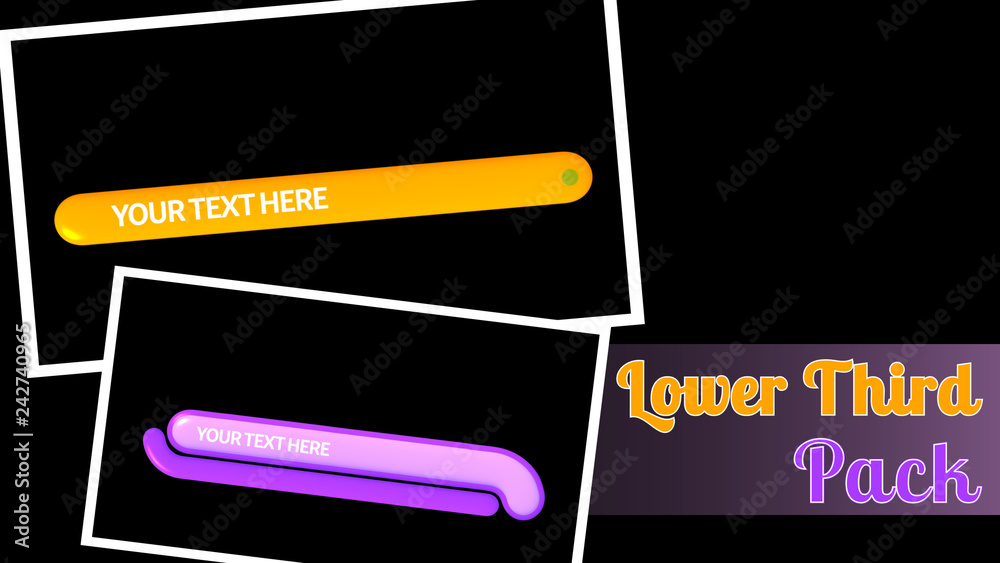 Looping Panels Lower Third Stock Template | Adobe Stock