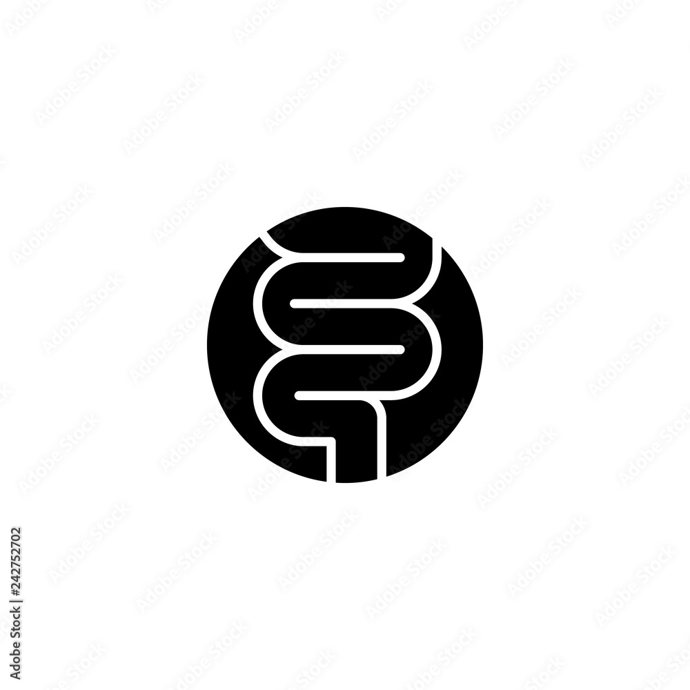 intestine icon vector. intestine vector graphic illustration Stock ...